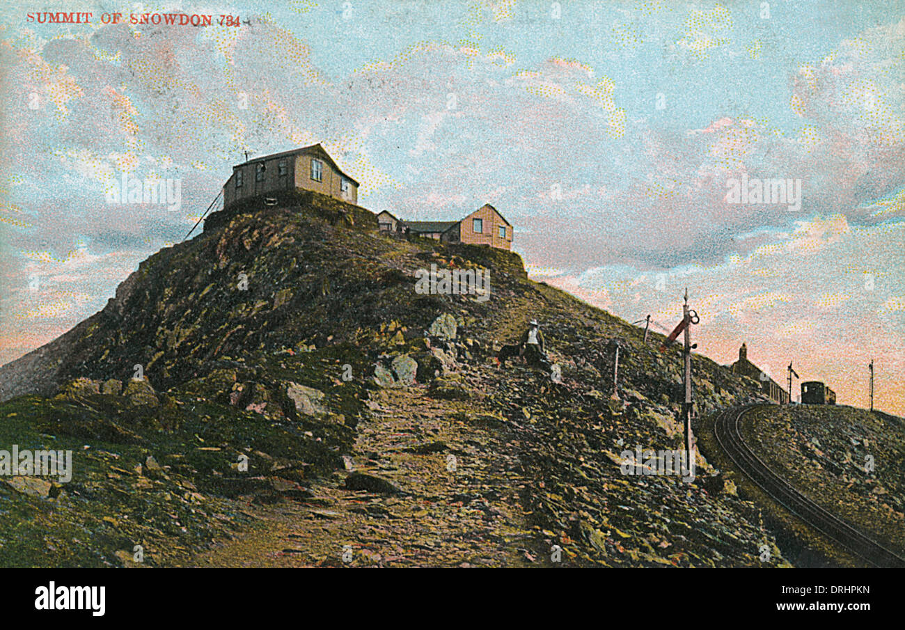 Snowdon Summit - Mountain Railway Stock Photo - Alamy