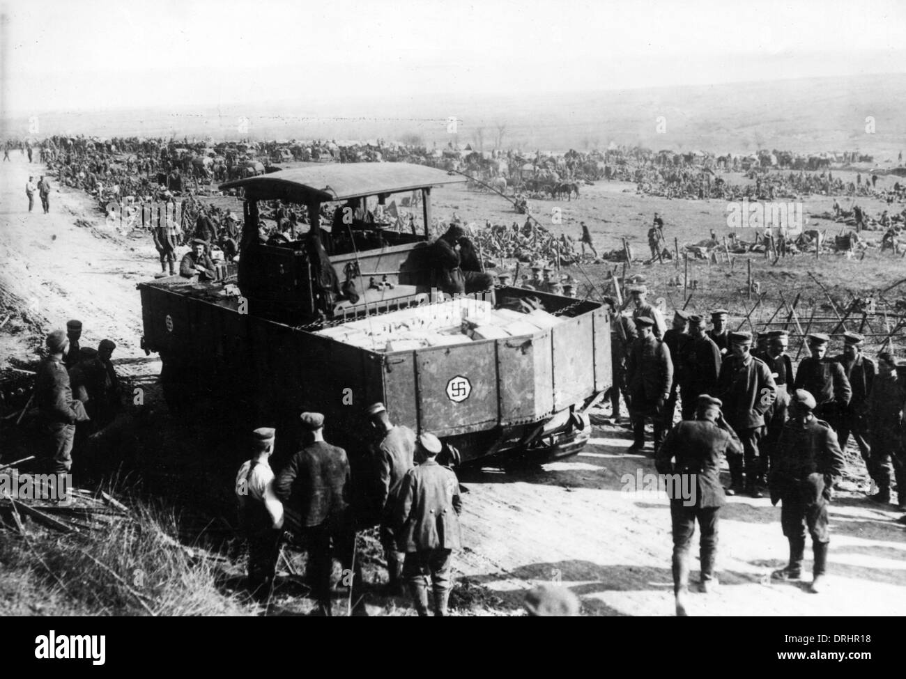 German tractor on Western Front, WW1 Stock Photo - Alamy