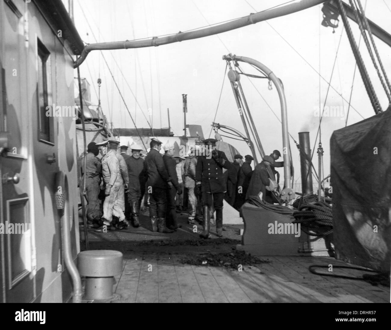 British monitor HMS Severn at Dover, WW1 Stock Photo - Alamy