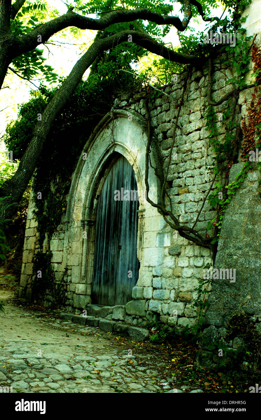 The old door of the entry of a castle Stock Photo - Alamy