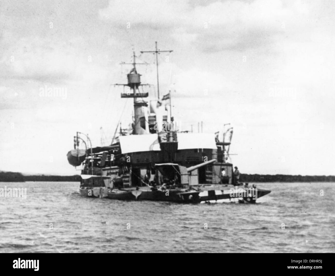 British monitor HMS Severn, WW1 Stock Photo - Alamy
