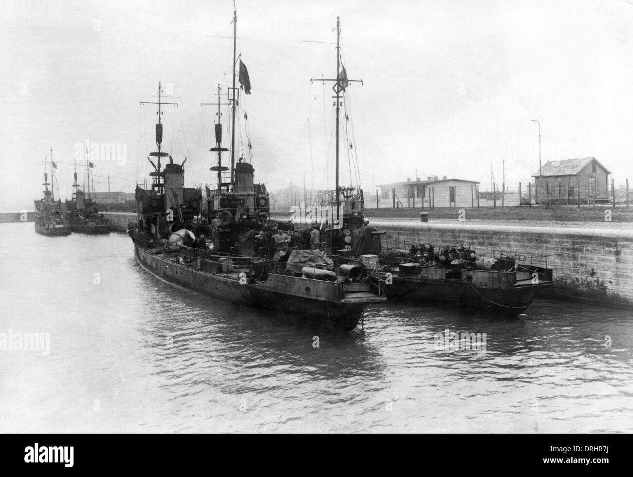 German torpedo boats at Zeebrugge, Belgium, WW1 Stock Photo - Alamy