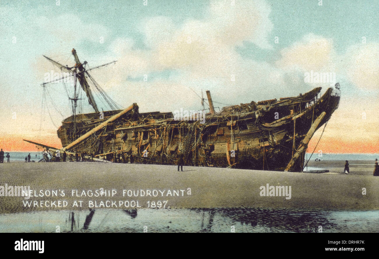Nelson's Flagship Foudroyant - Blackpool, Lancashire Stock Photo - Alamy