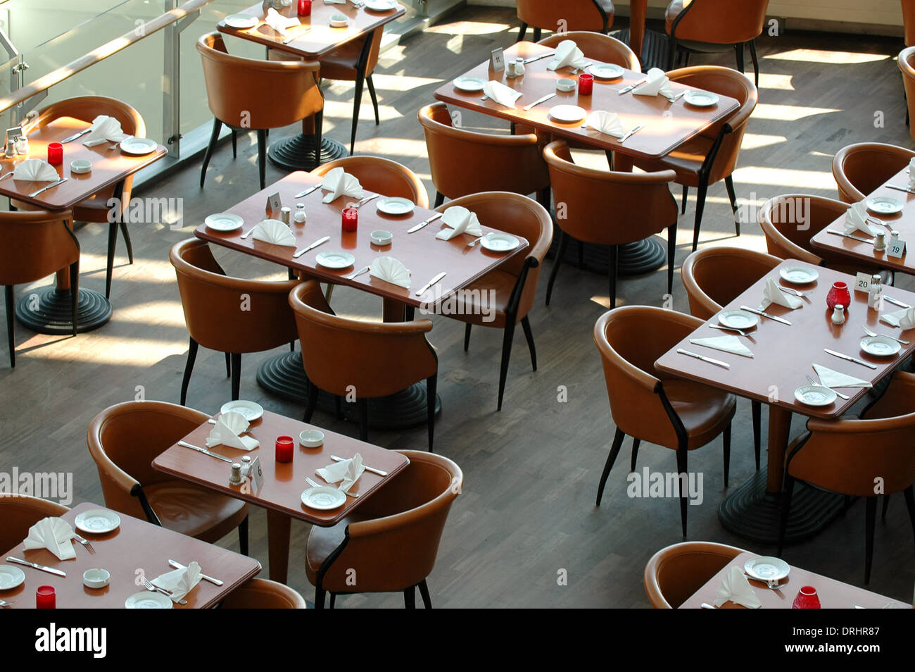 Tables in a restaurant Stock Photo - Alamy