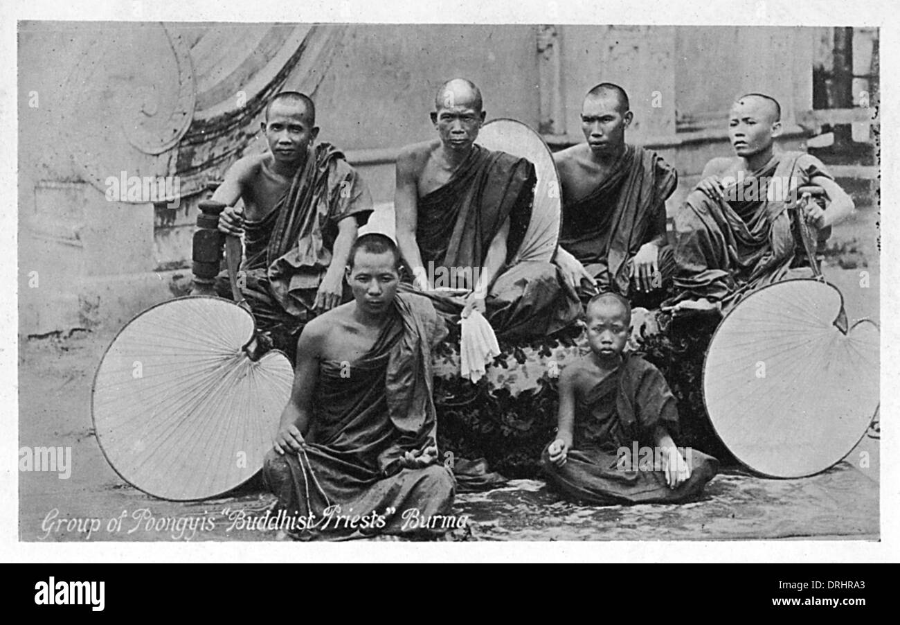 Group of Buddhist Monks, Myanmar Stock Photo - Alamy