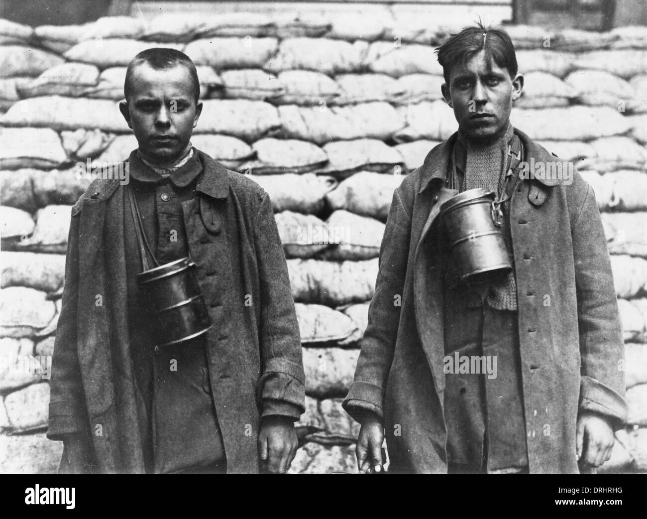 Two prisoners of war captured by Canadians, WW1 Stock Photo - Alamy
