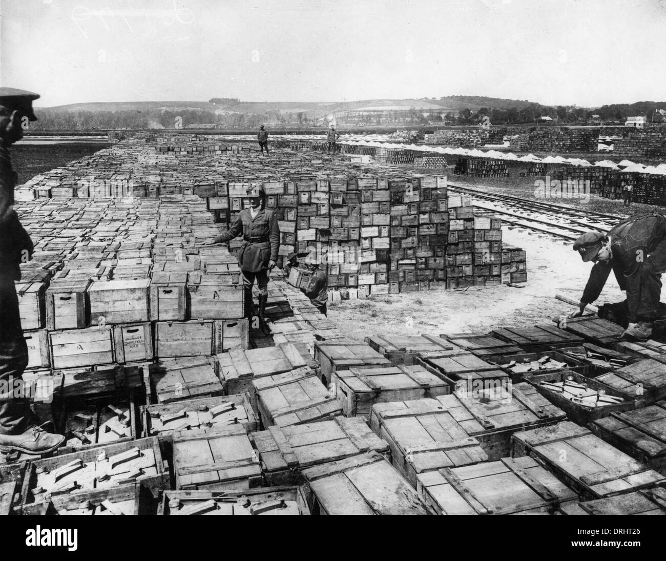 Supply dump near Beaurainville, France, WW1 Stock Photo - Alamy