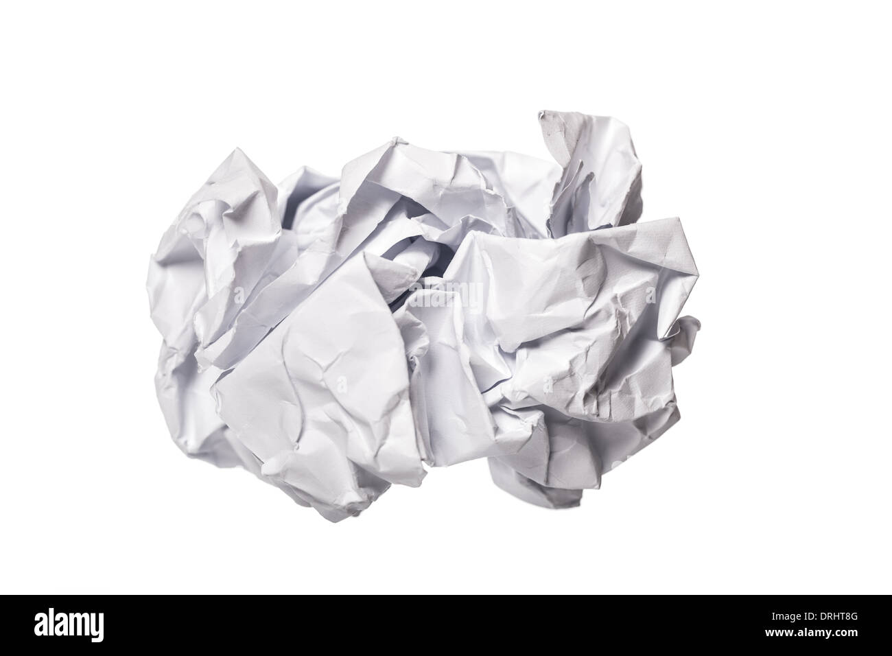 Crumbled paper over white background Stock Photo - Alamy