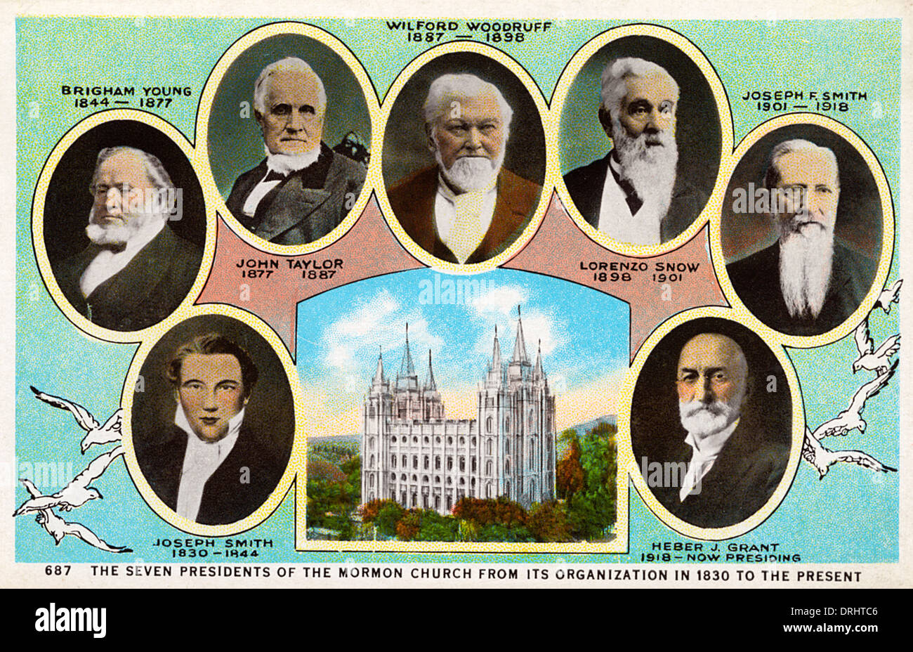 The Seven Presidents of the Mormon Church Stock Photo - Alamy