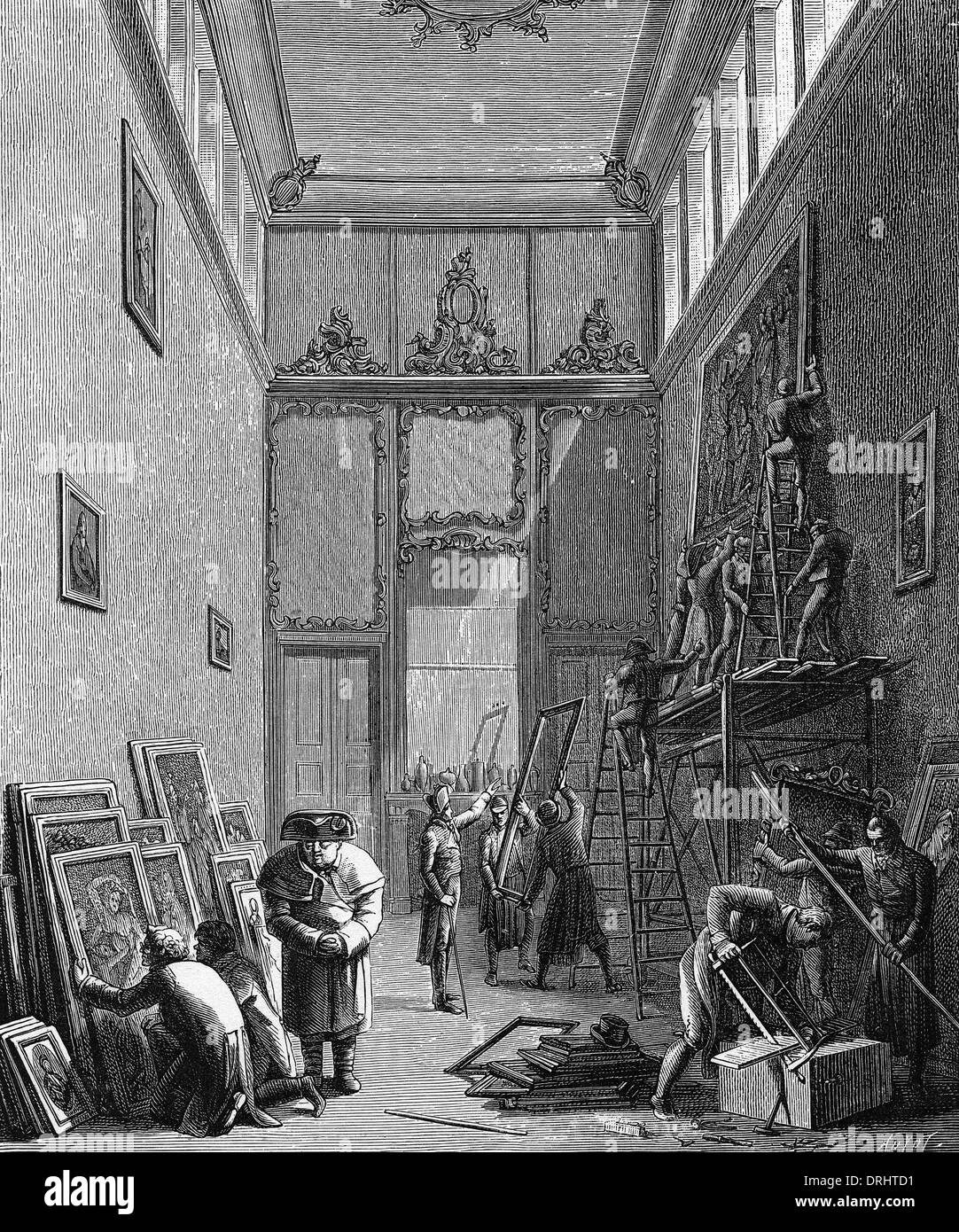 Napoleon's soldiers looting Dresden art treasures Stock Photo - Alamy