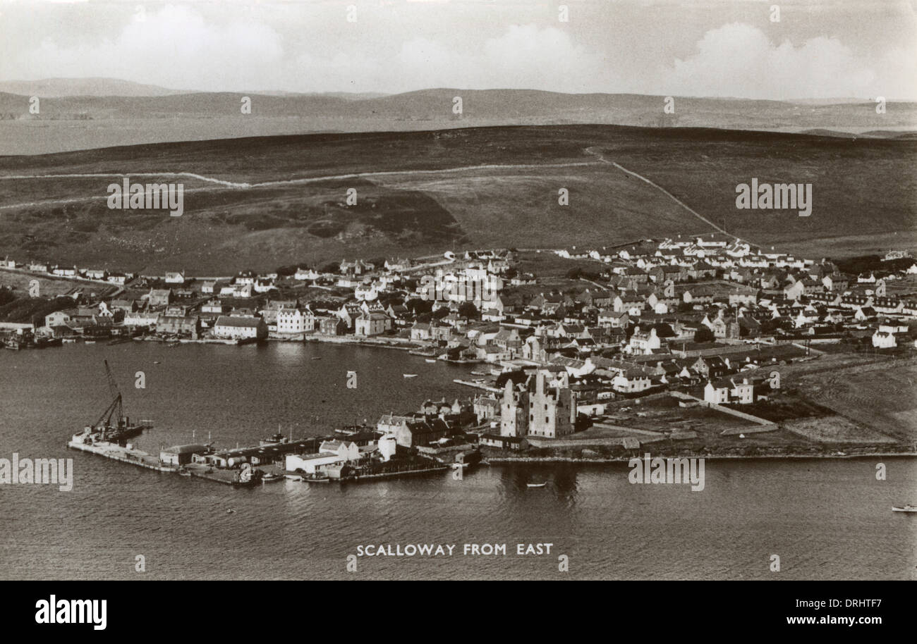 Shetland Islands - Scalloway from the East Stock Photo - Alamy