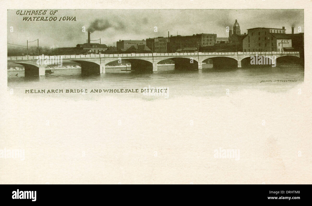 Waterloo, Iowa - USA - Melan Arch Bridge Stock Photo - Alamy