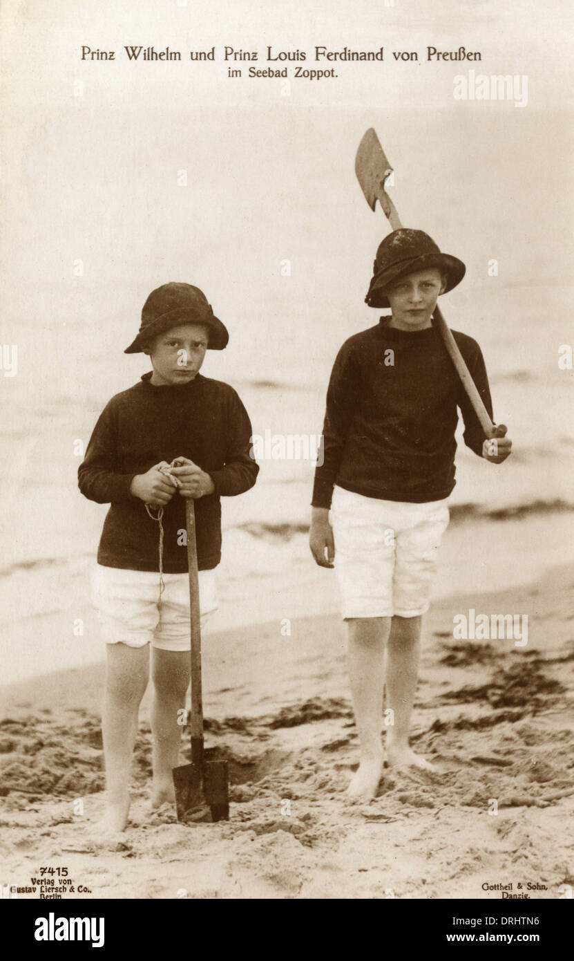 Prince Wilhelm and Prince Louis Ferdinand of Prussia Stock Photo - Alamy