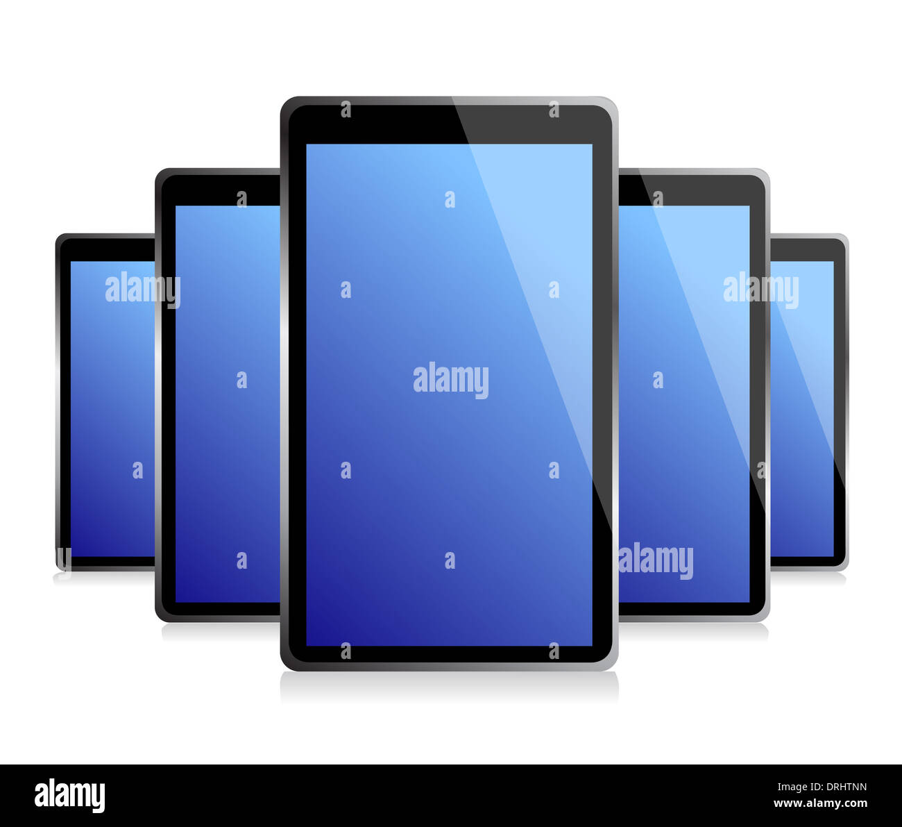 set of electronic Tablets illustration design over a white background ...