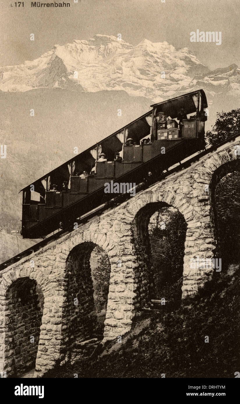 Murren Mountain Funicular Railway - Switzerland Stock Photo - Alamy