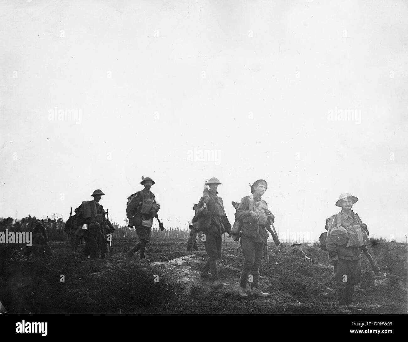 Australian troops near Clery, France, WW1 Stock Photo - Alamy