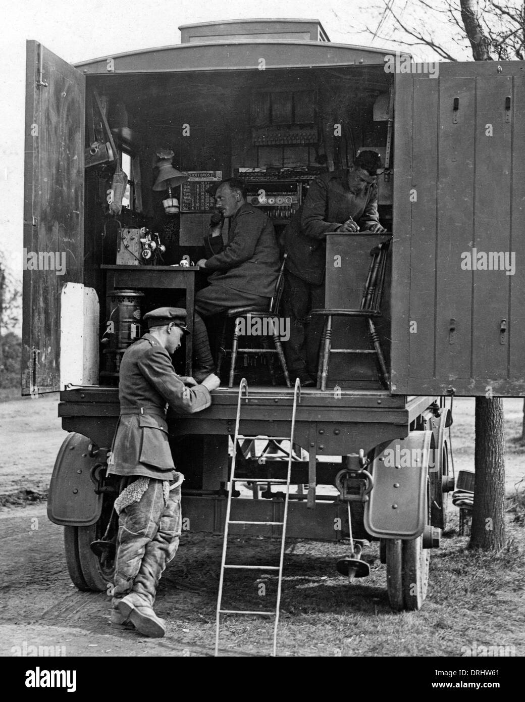British telephone exchange for observation balloon, WW1 Stock Photo - Alamy