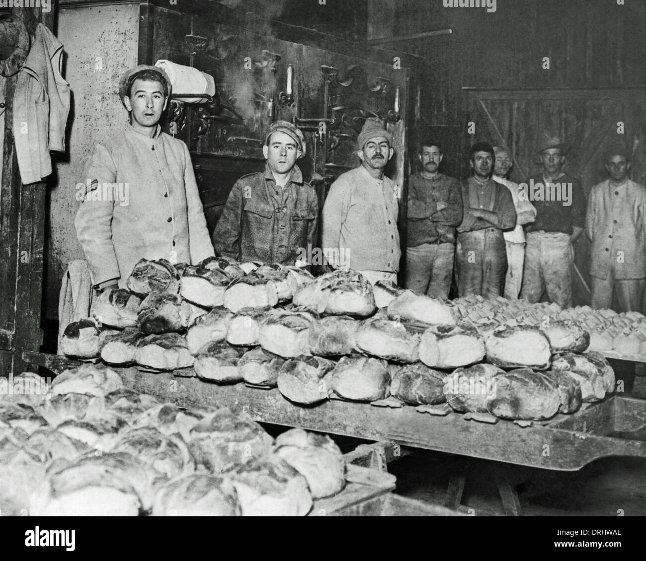 Newly baked bread for soldiers, Western Front, WW1 Stock Photo - Alamy