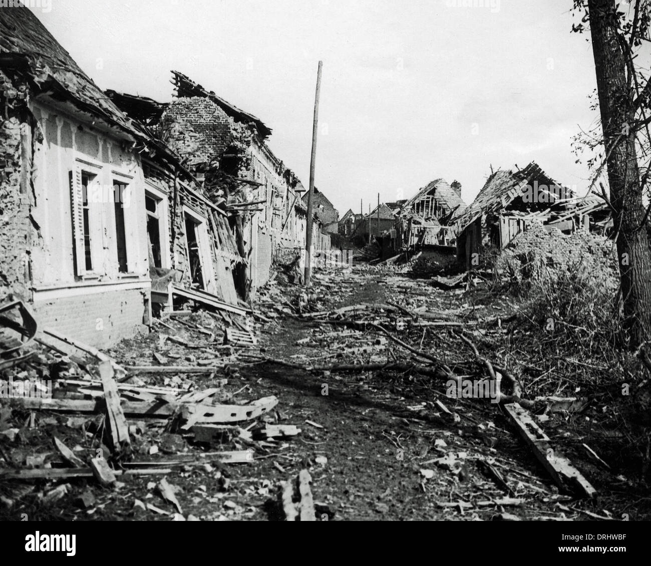 Main street of Combles, France, WW1 Stock Photo - Alamy