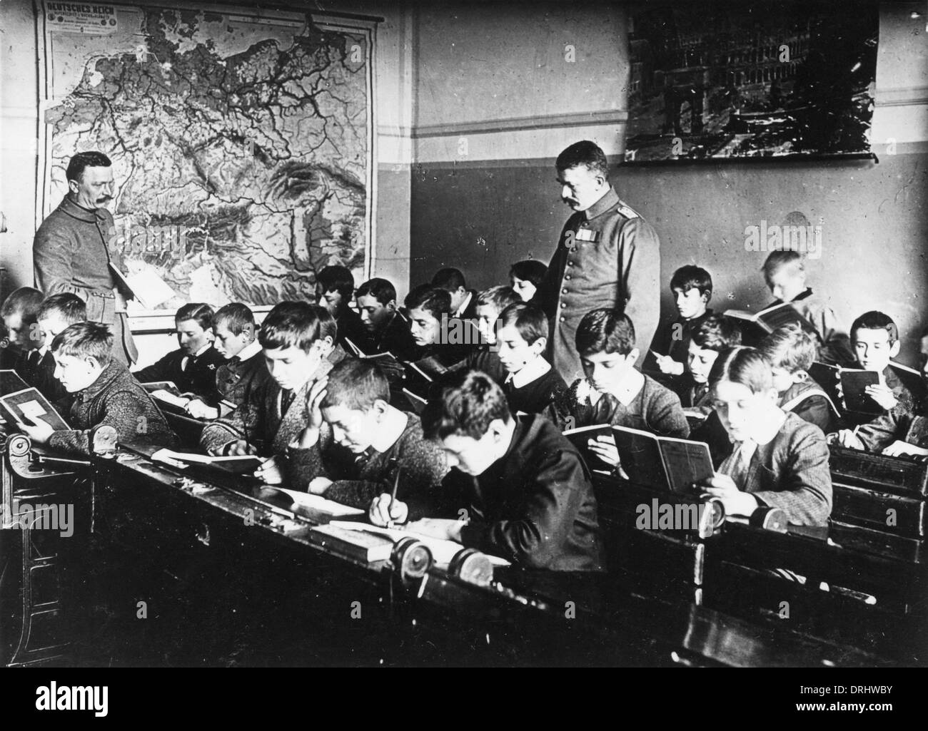 German school in Brussels, Belgium, WW1 Stock Photo - Alamy