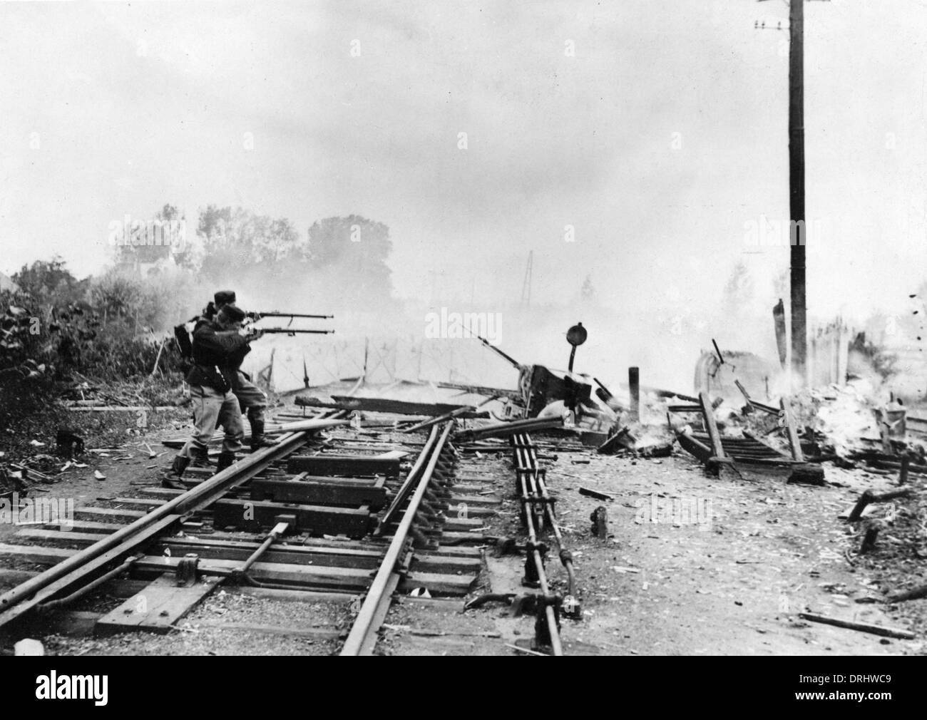 Bombardment of Termonde, Belgium, WW1 Stock Photo - Alamy