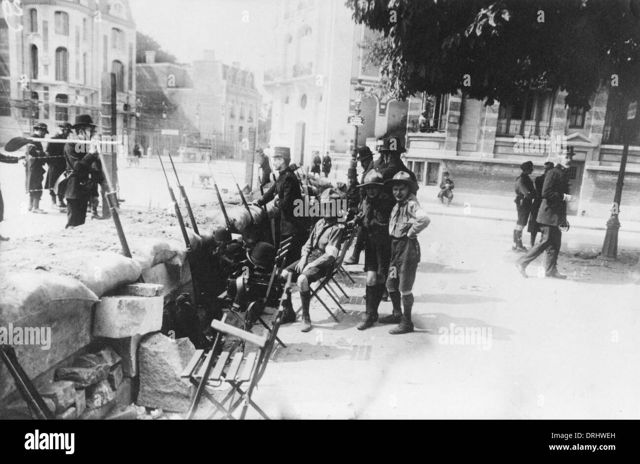 Belgian soldiers in street scene, Belgium, WW1 Stock Photo - Alamy