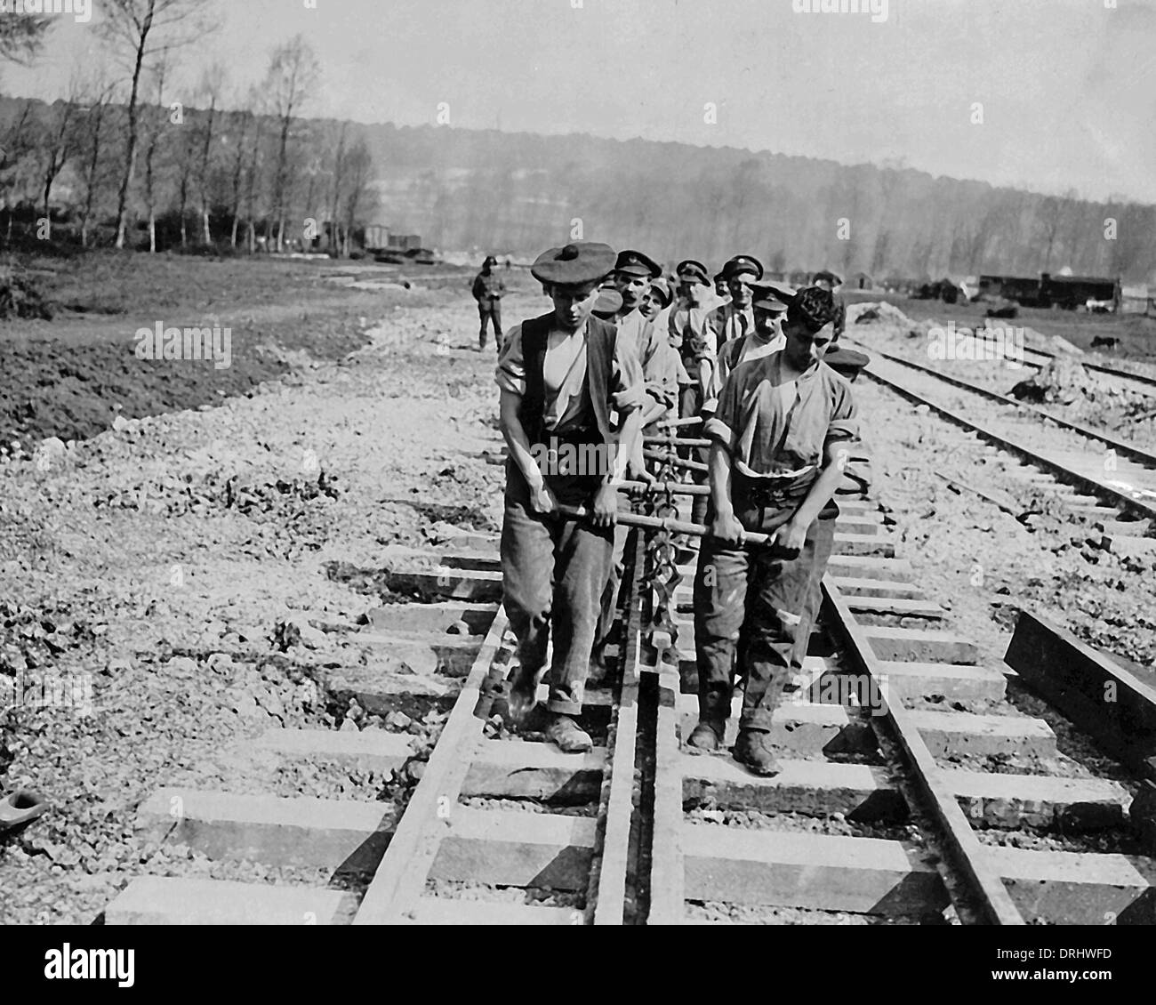 In railway construction Black and White Stock Photos & Images - Alamy