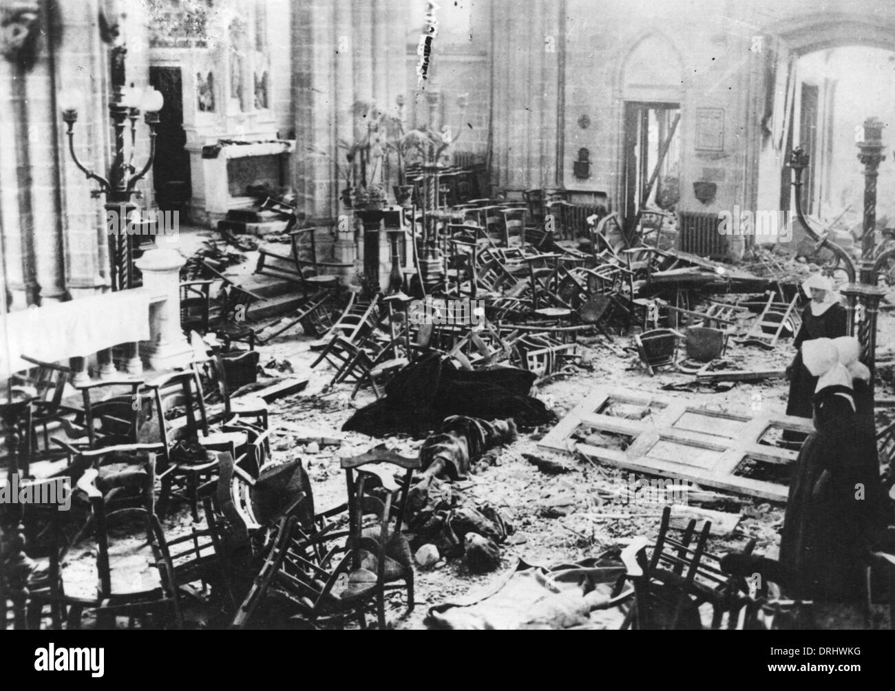 Devastation during bombing, Ostend, Belgium, WW1 Stock Photo - Alamy