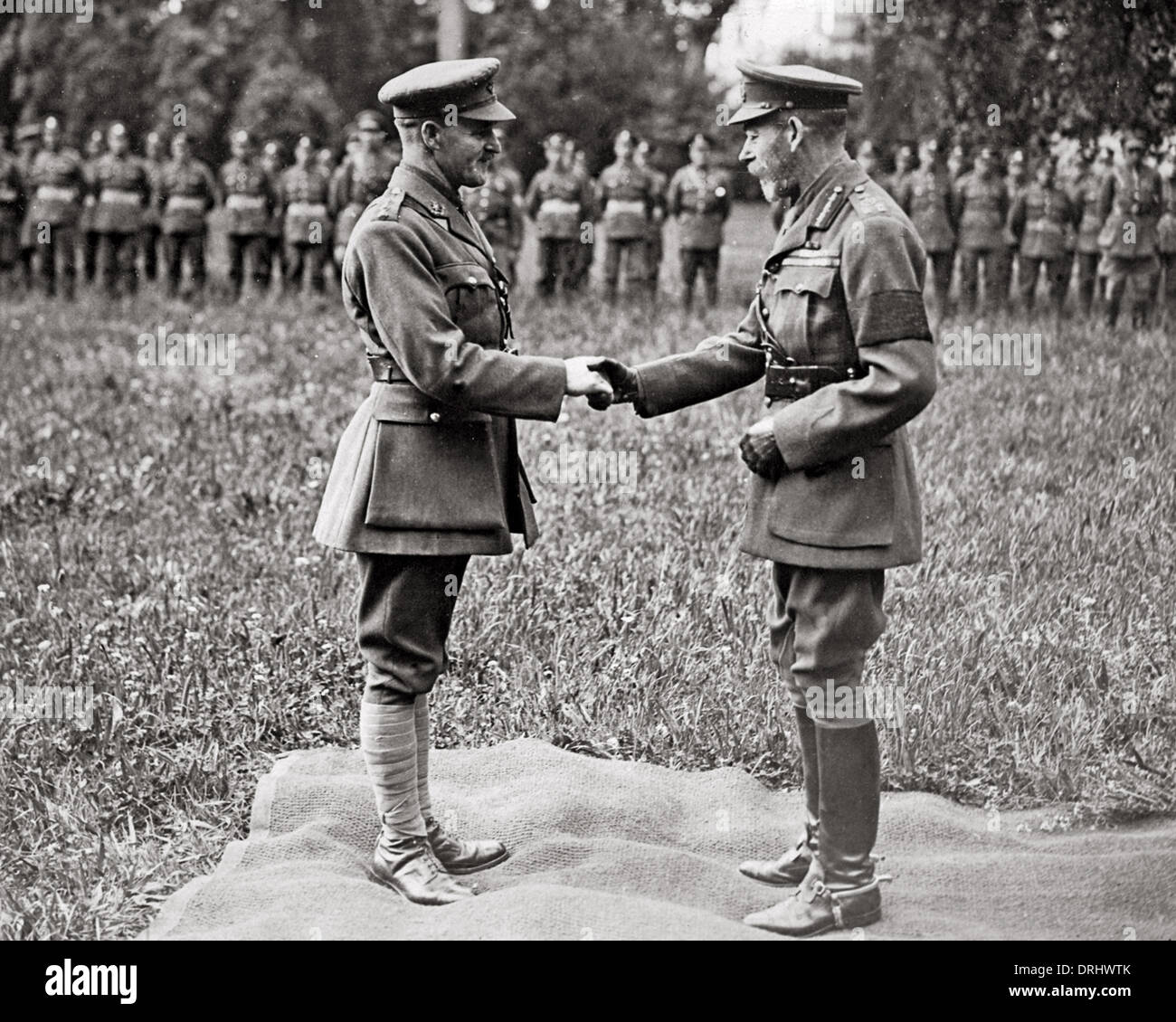 King George V and Captain J. J. Crowe, WW1 Stock Photo - Alamy