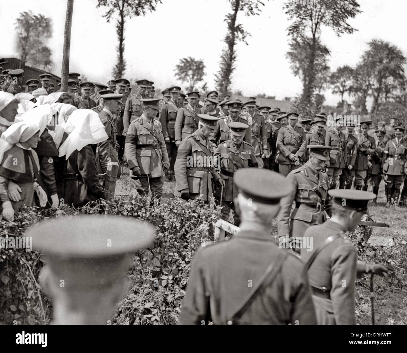 King George V visiting Western Front, France, WW1 Stock Photo - Alamy