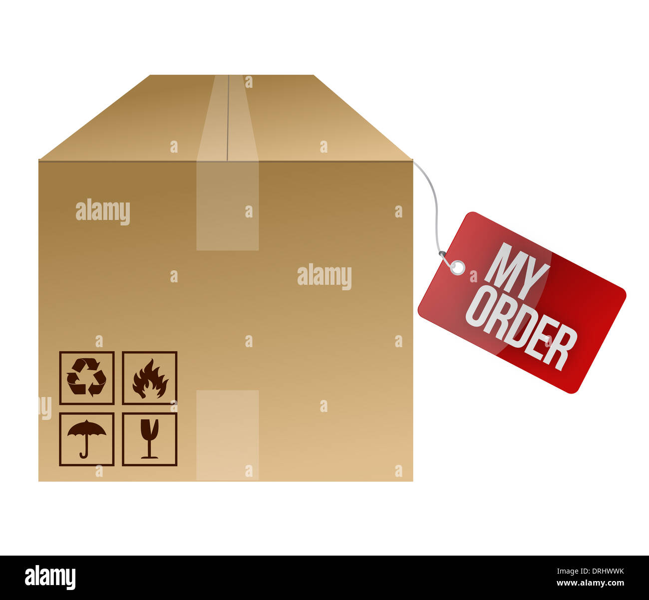 my order shipping box illustration design over a white background Stock ...