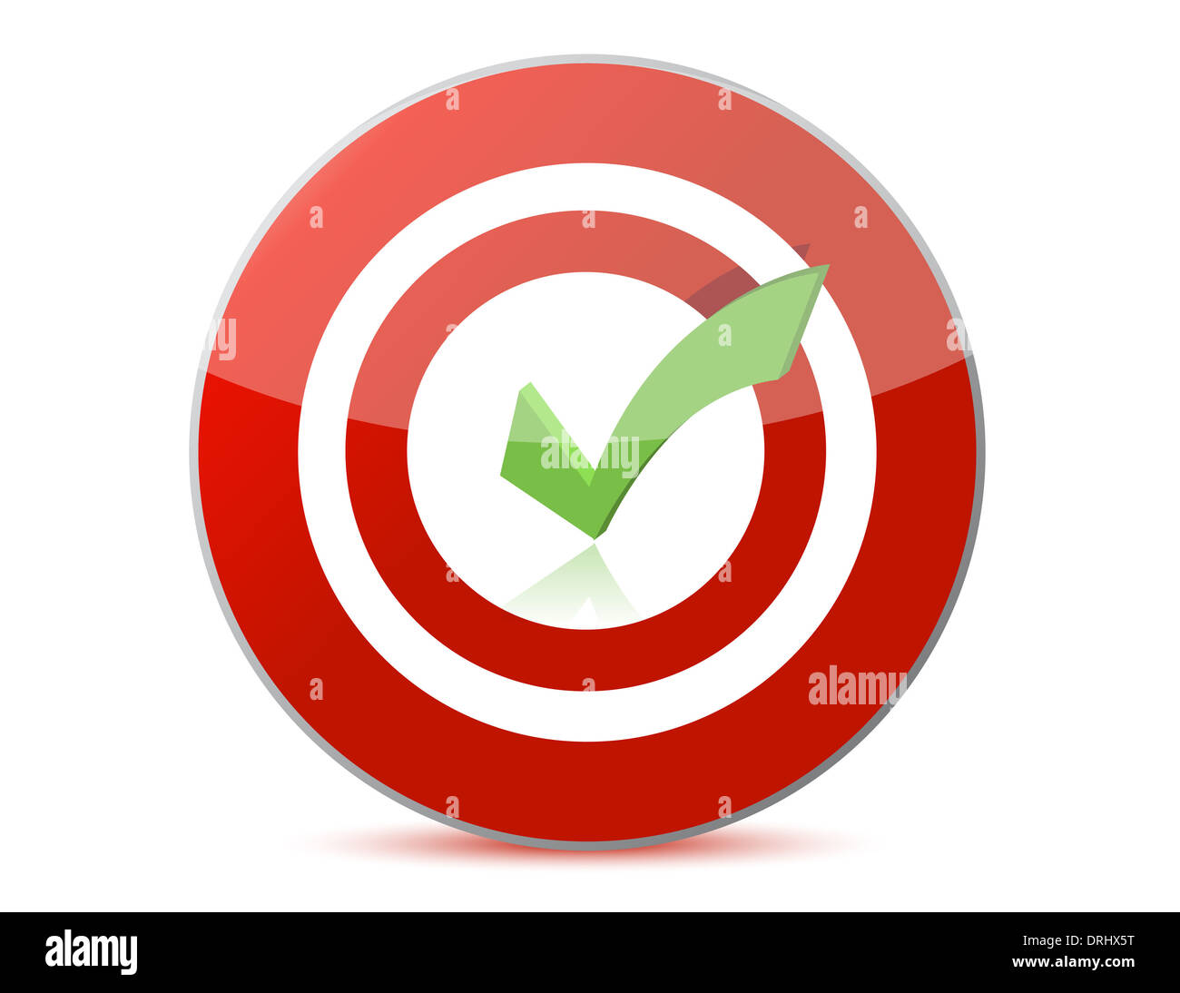 target with checkmark illustration design over white Stock Photo - Alamy