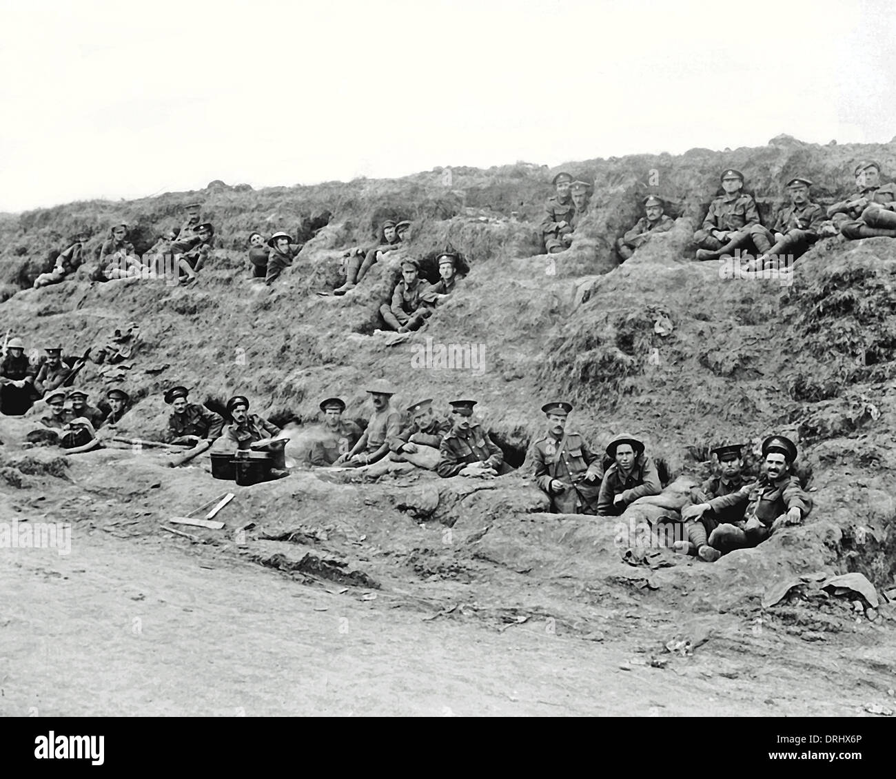 British troops away from front line, Western Front, WW1 Stock Photo - Alamy