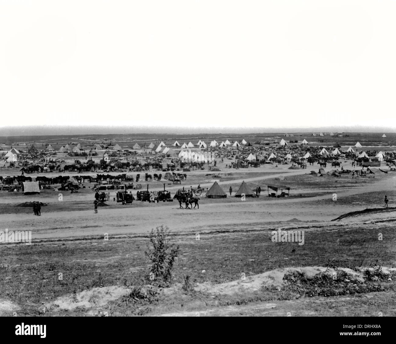 British camp on Western Front, WW1 Stock Photo - Alamy