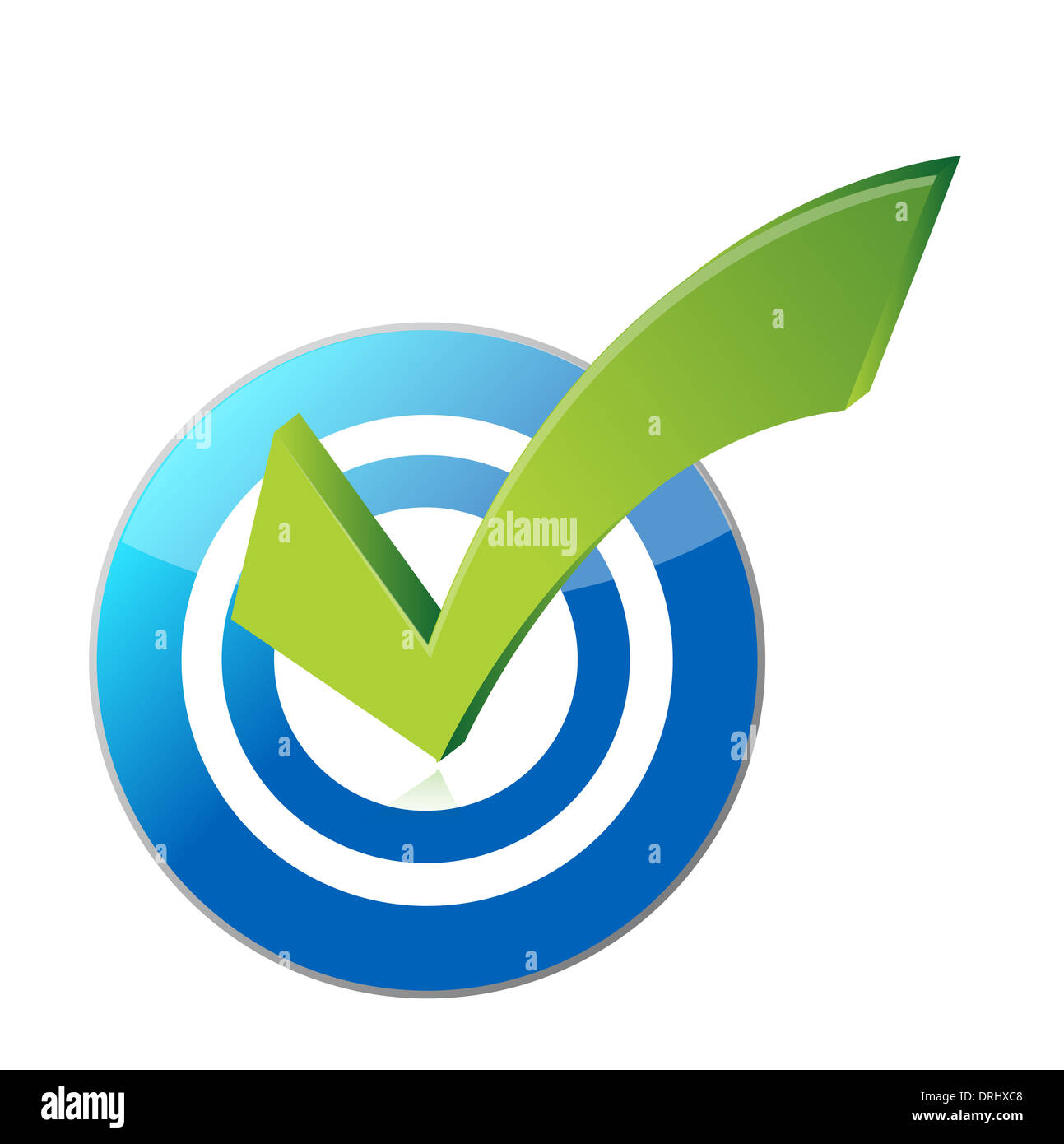 target checkmark illustration design over a white background Stock ...
