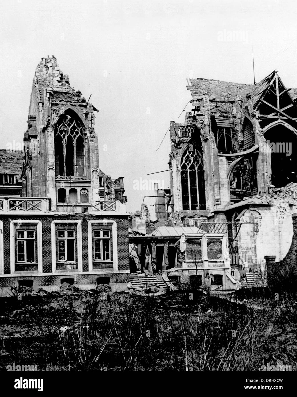 Church in Arras, France, after German shelling, WW1 Stock Photo - Alamy