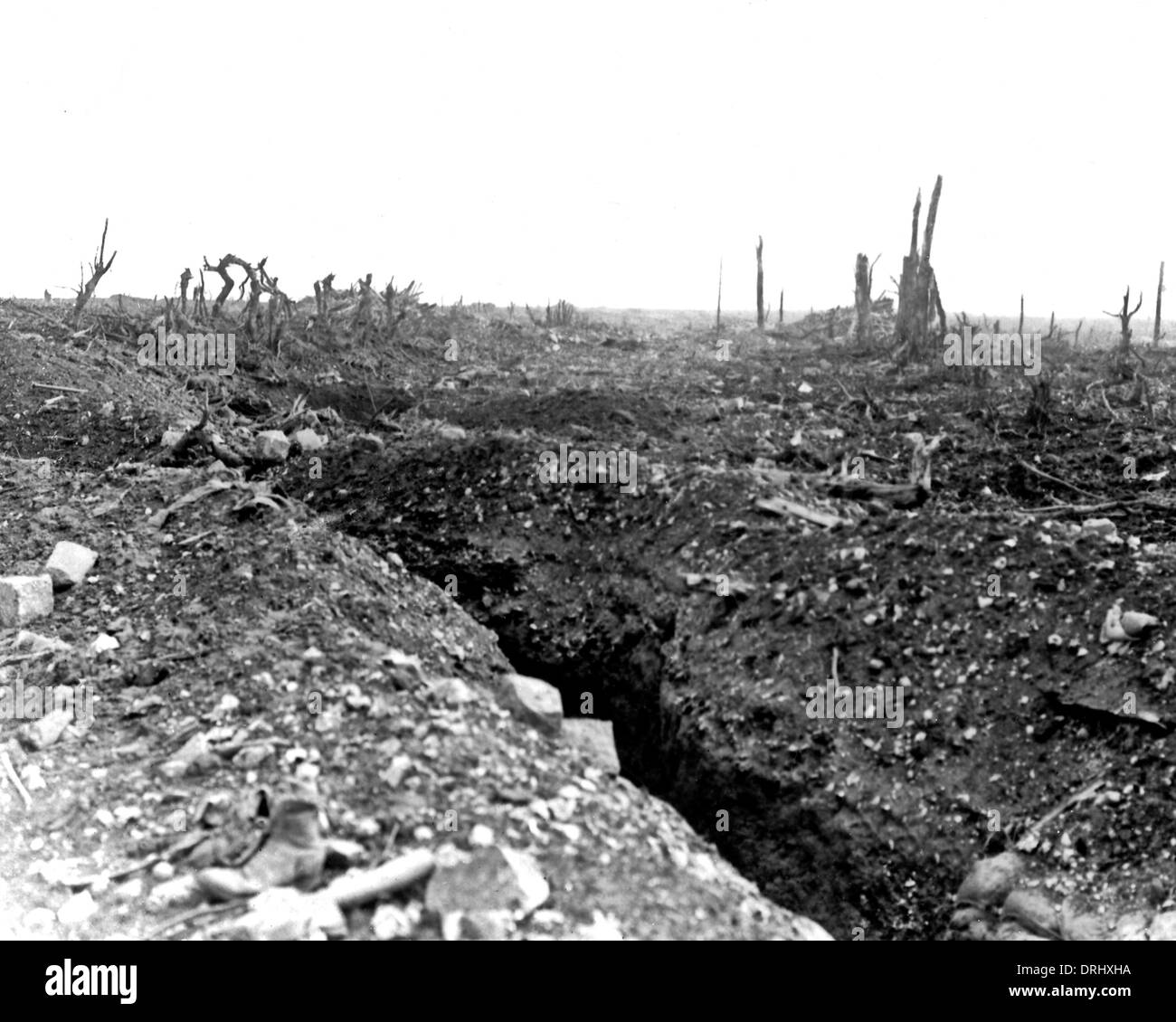 Main road to Bapaume via Pozieres, France, WW1 Stock Photo - Alamy