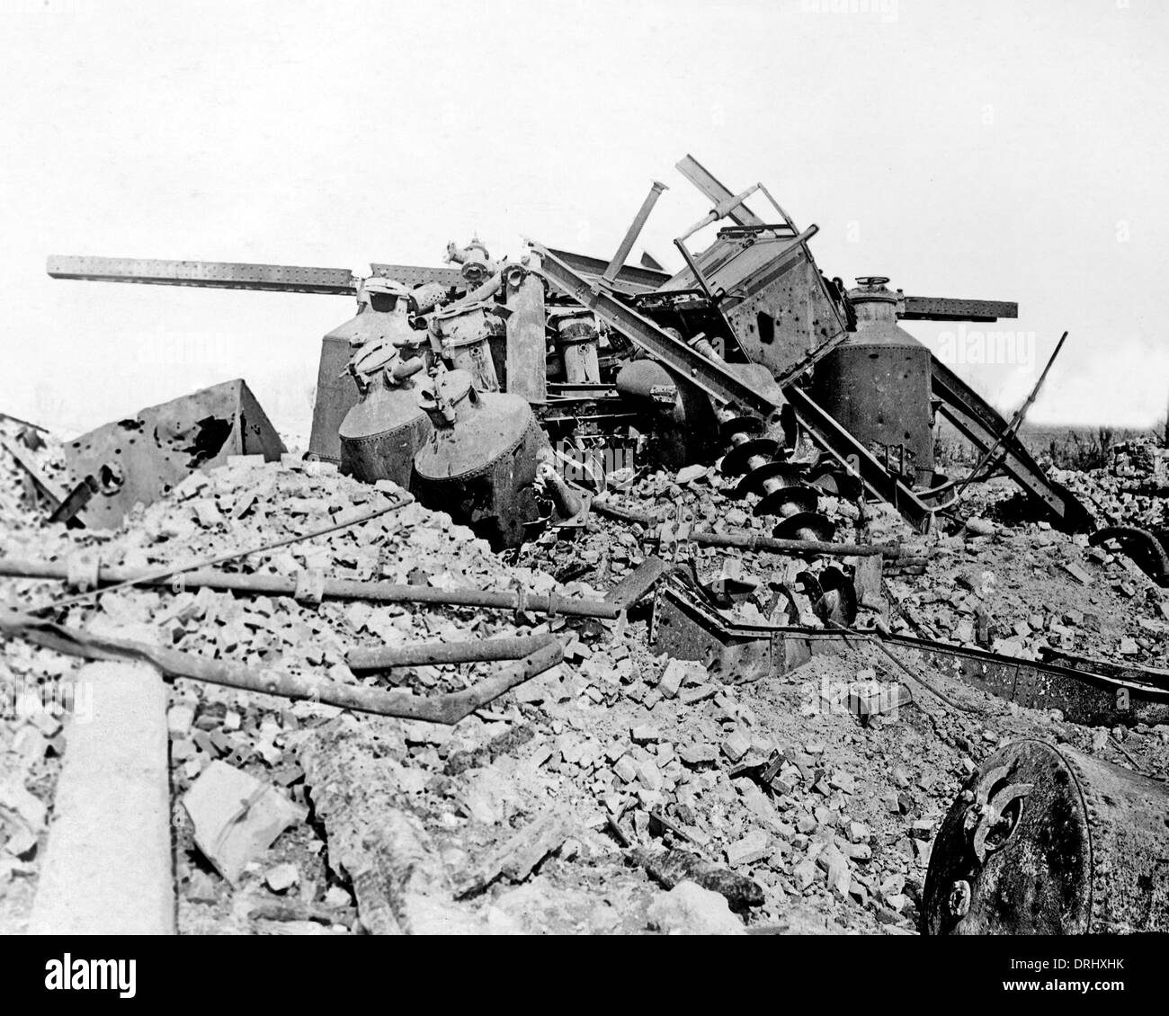 Remains of a brickworks, Western Front, France, WW1 Stock Photo - Alamy