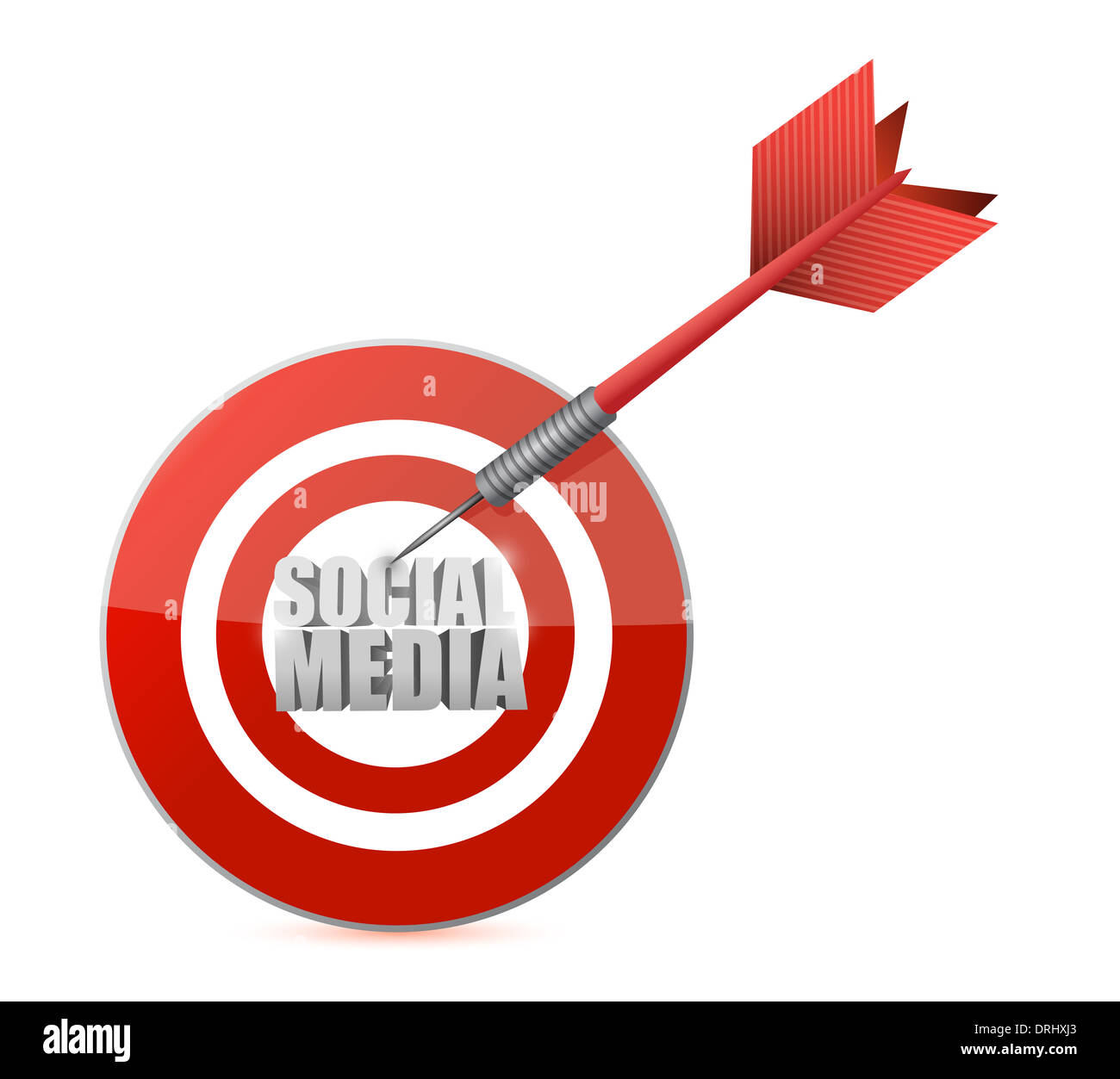 social media target illustration design over a white background Stock ...