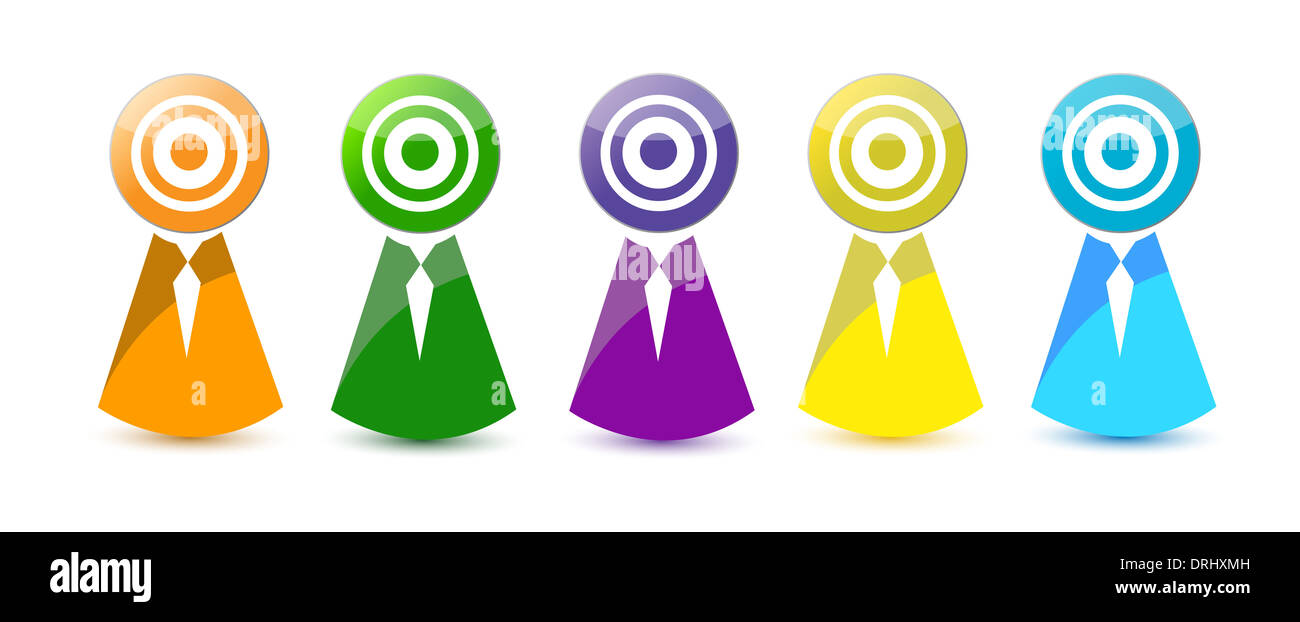 Target head people illustration design over a white background Stock ...