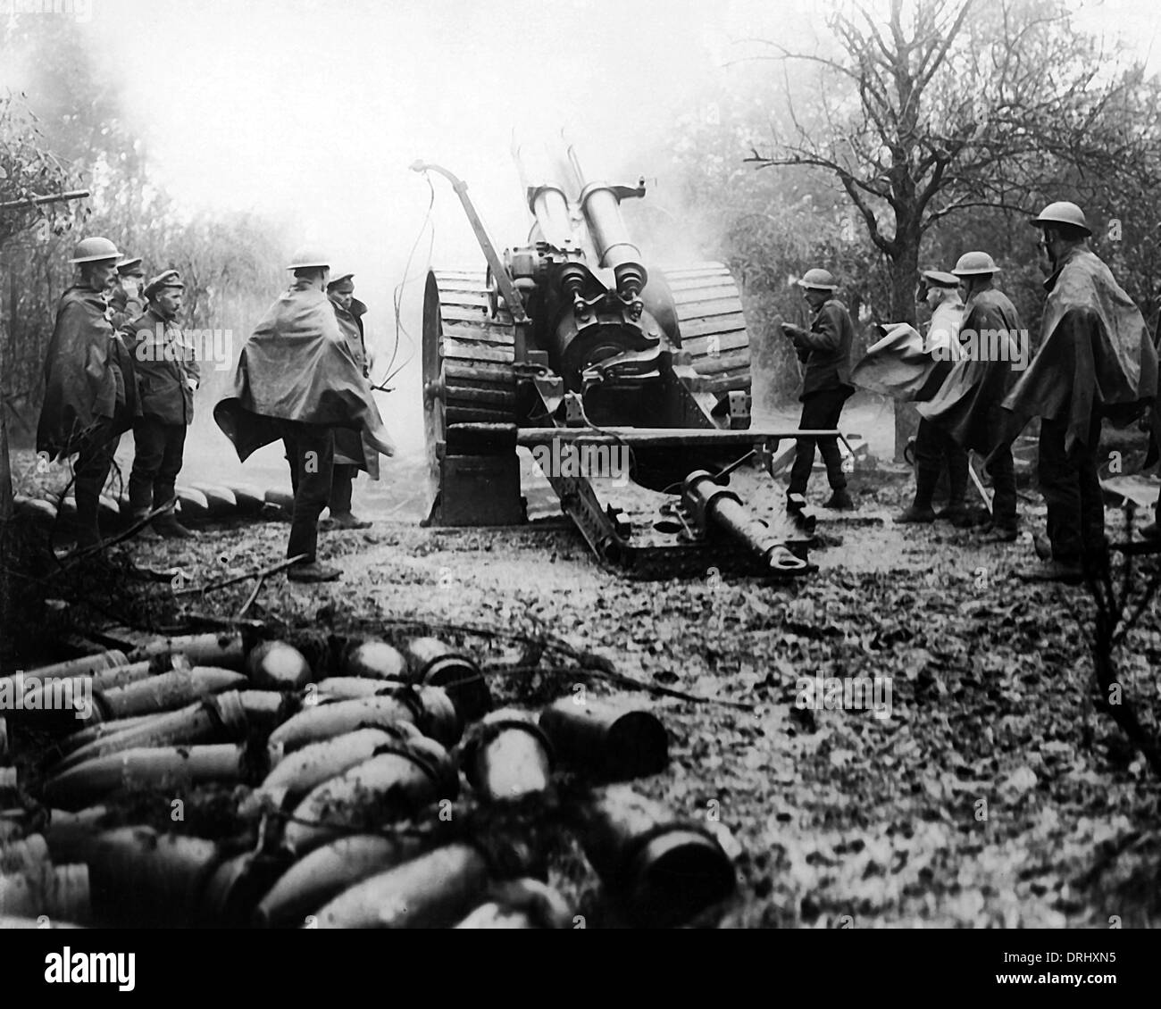 British artillery shelling Black and White Stock Photos & Images - Alamy