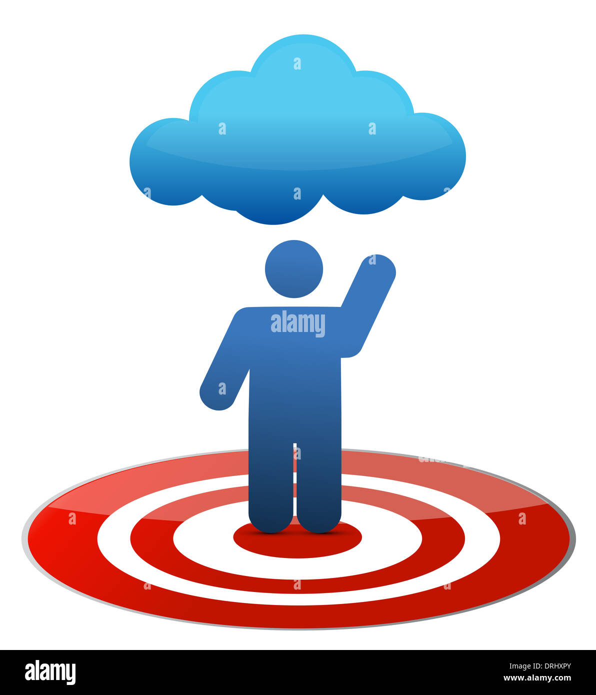 Cloud computing concept illustration design over a white background ...