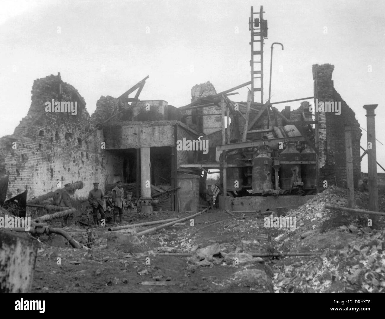 Ruined factory at Serre, Western Front, WW1 Stock Photo - Alamy