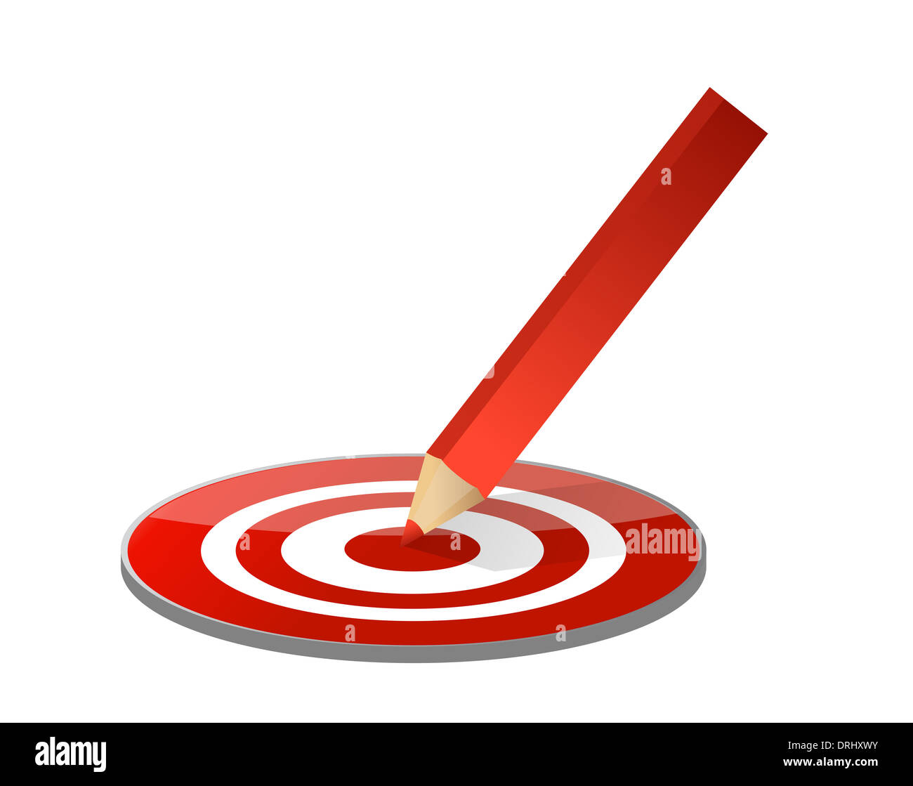 target and pencil illustration design over a white background Stock ...