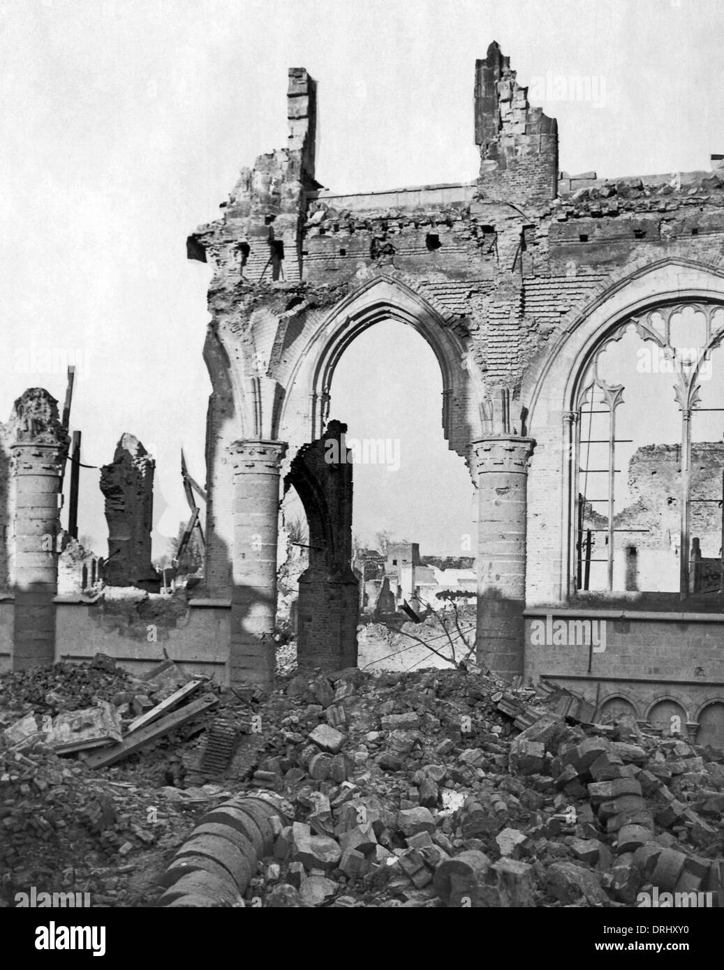 Ypres Cathedral, Belgium, Western Front, WW1 Stock Photo - Alamy