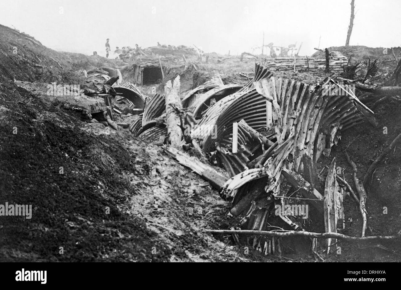 Abandoned German trench, Western Front, WW1 Stock Photo - Alamy