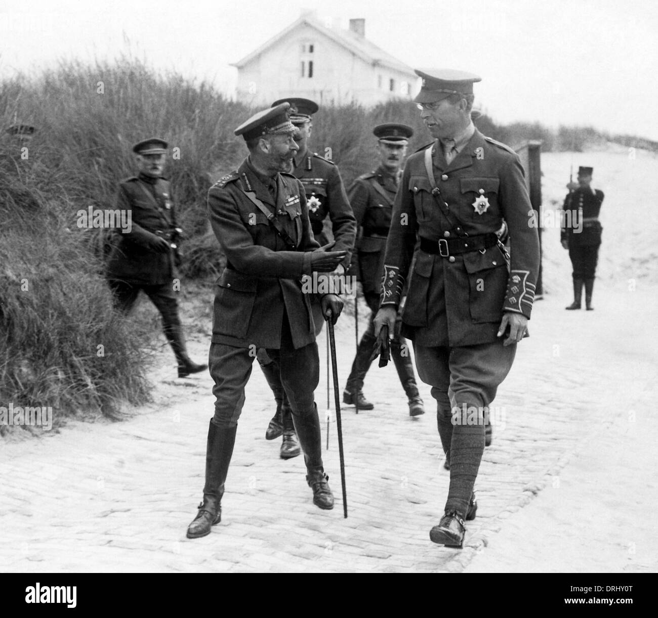 King George V and King Albert of Belgium, Western Front, WW1 Stock ...