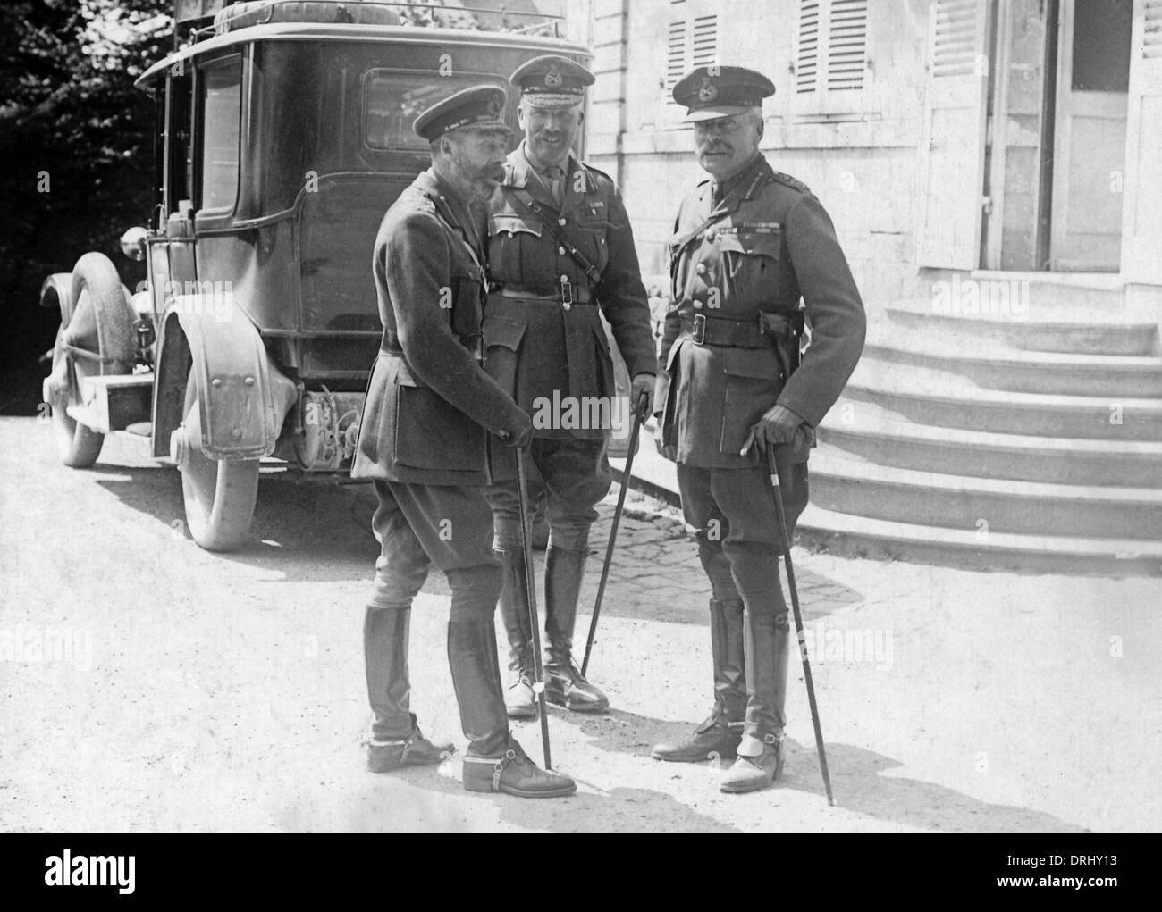 King George V and Sir Douglas Haig, Western Front, WW1 Stock Photo - Alamy