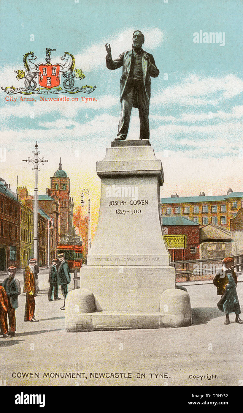 Joseph Cowen - Statue at Newcastle-upon-Tyne Stock Photo - Alamy