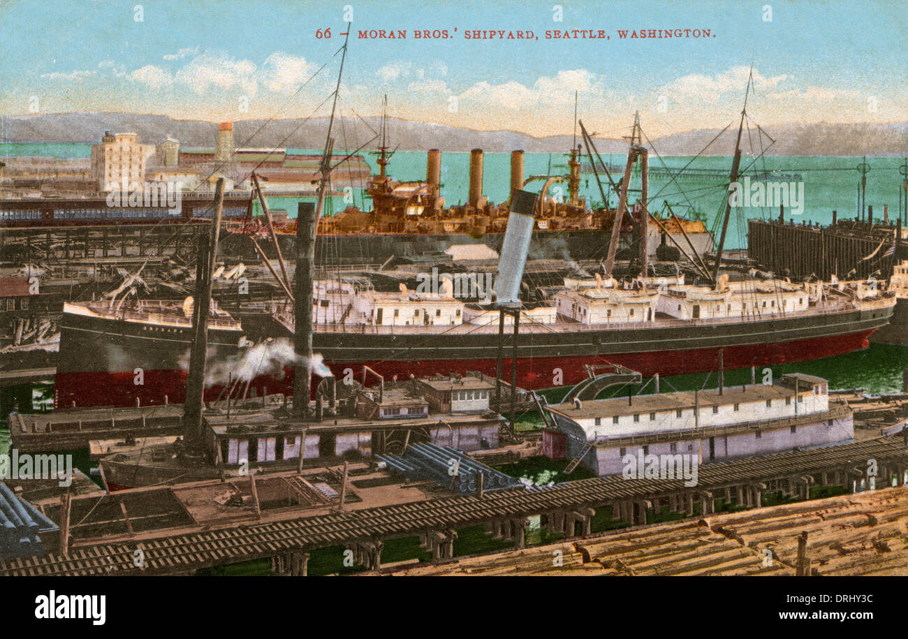 Moran Brothers Shipyard at Seattle Stock Photo - Alamy